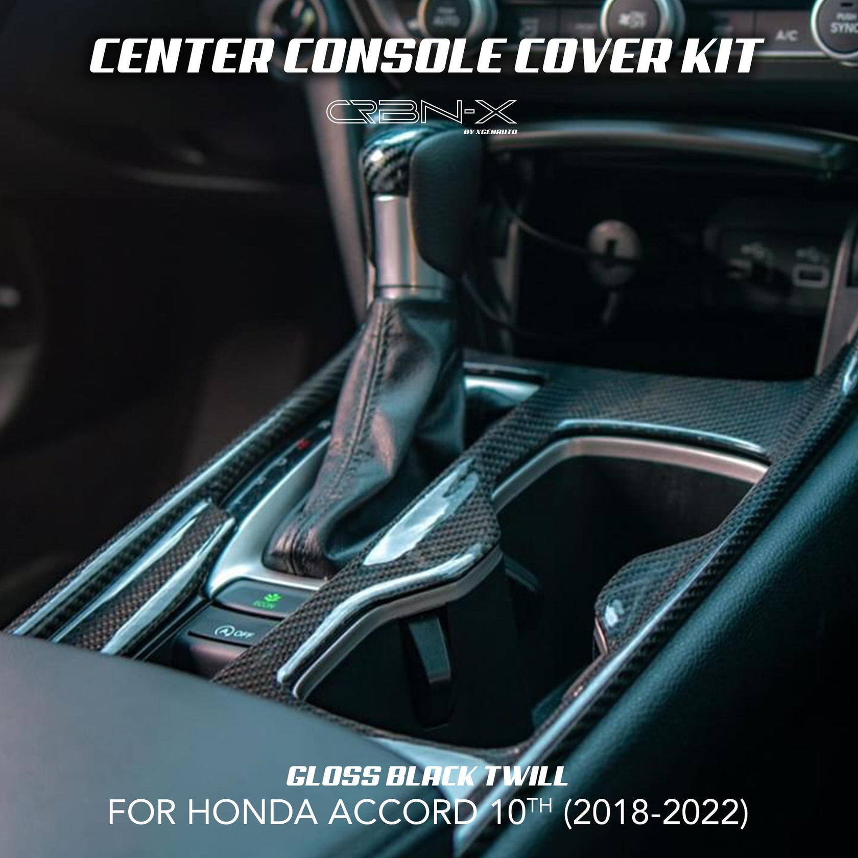 [ACCORD 2018-2022] REAL CARBON FIBER CENTER CONSOLE KIT – XGENAUTO