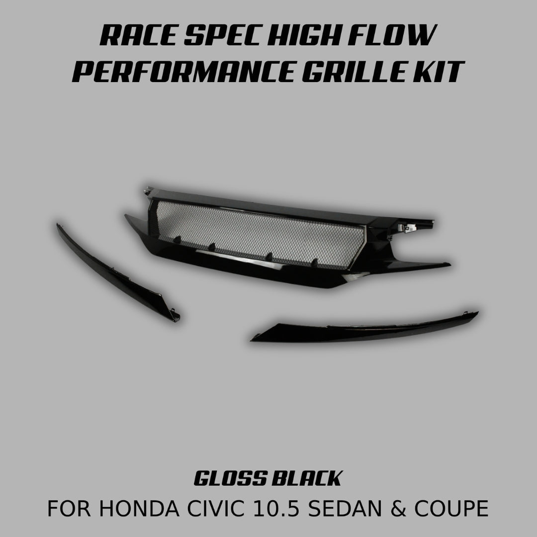 [CIVIC 10.5] RACE SPEC HIGH FLOW PERFORMANCE GRILLE KIT – XGENAUTO