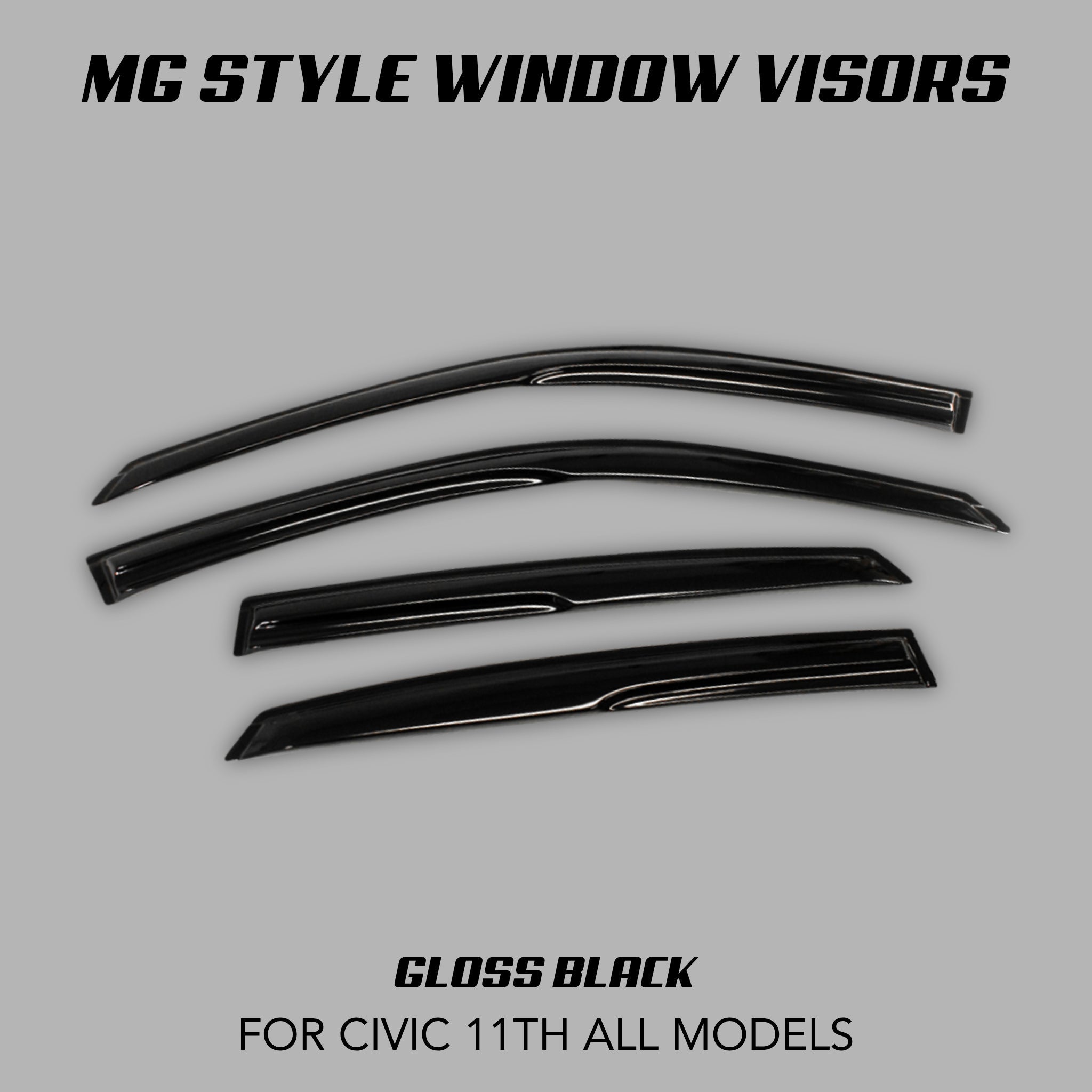 Buy Civic 11th MG Style Window Visors | Best Window Visors for a Sporty ...