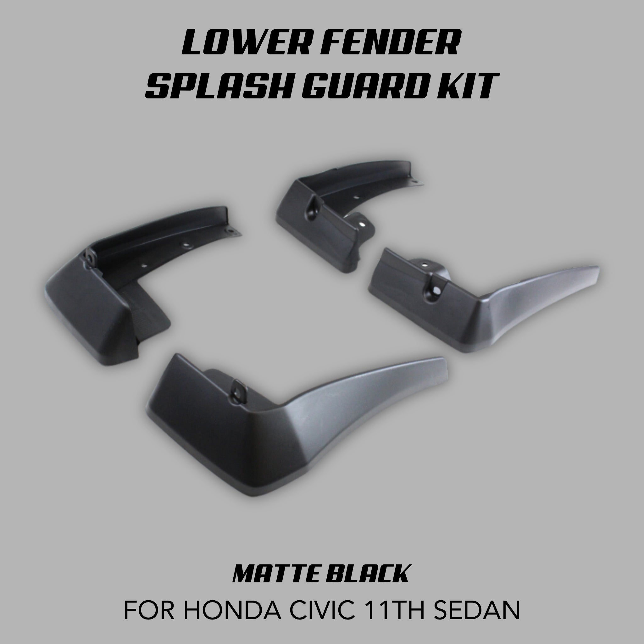 [CIVIC 11TH SEDAN] LOWER FENDER SPLASH GUARD KIT – XGENAUTO