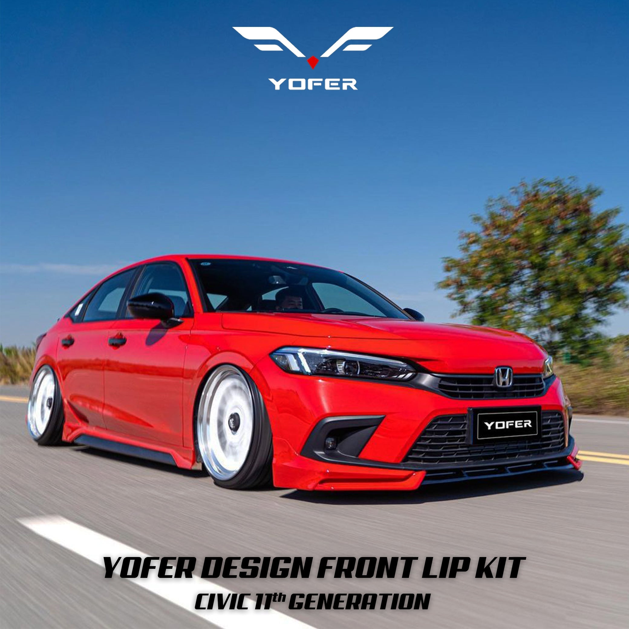 [CIVIC 11TH] YOFER DESIGN© FRONT LIP KIT V1 – XGENAUTO